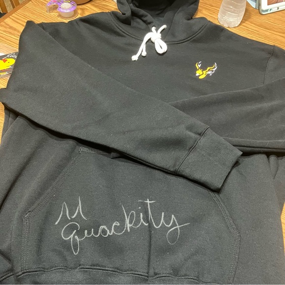 Shirts | Signed Quackity White Phoenix Planet Duck Hoodie | Poshmark